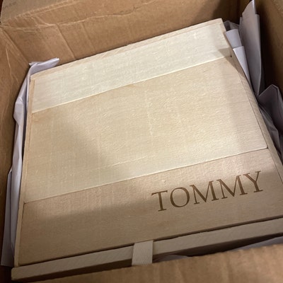 Large Size Box Engraved With Block Font Name Only // Gift Box ...