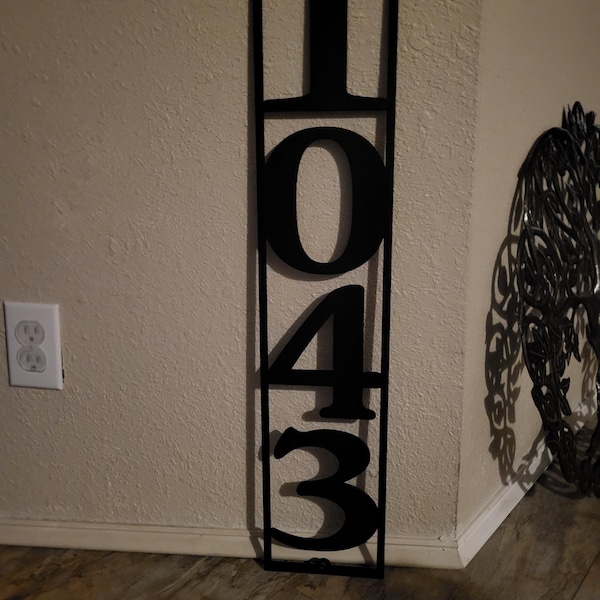 Vertical Metal Home Numbers, Heavy Duty House Address Sign - Etsy