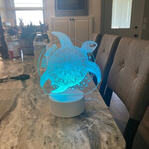 Personalized Sea Turtle Night Light, Sea Turtle Decor, Sea Turtle Art ...