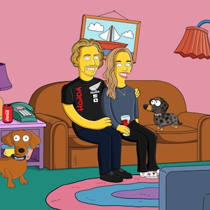 Simpsons Portrait Simpsons Family Portrait Custom Cartoon - Etsy