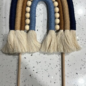 Vintage Blue Mini Rainbow Individual Macrame Rainbow Wood - Etsy