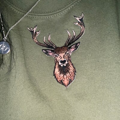 Embroidered Deer Head Patch Buck Applique Iron On - Etsy