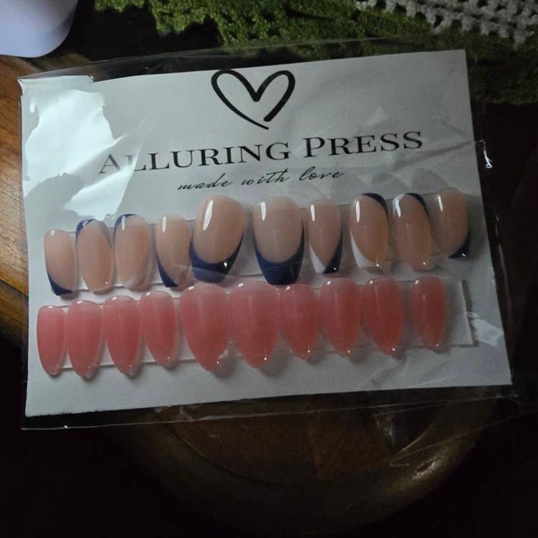 Pink Color Press on Nail Set With Prep Kit - Etsy