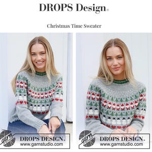 Christmas Sweater Knitted Ladies PDF Instant Download Knitting Pattern ...