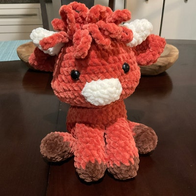 Amigurumi Highland Cow Pattern, Plush Pattern, Stuffed Highland Cow Toy ...