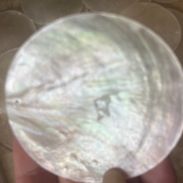 20-150 Pcs Natural Capiz Shells / 0/1/2 Holes /30/ 40/50/60/65/70mm ...