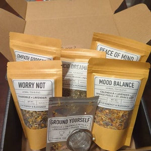 Loose Leaf TEA Starter KIT Organic Tea Gift Set Tea Gift BOX Ready to ...