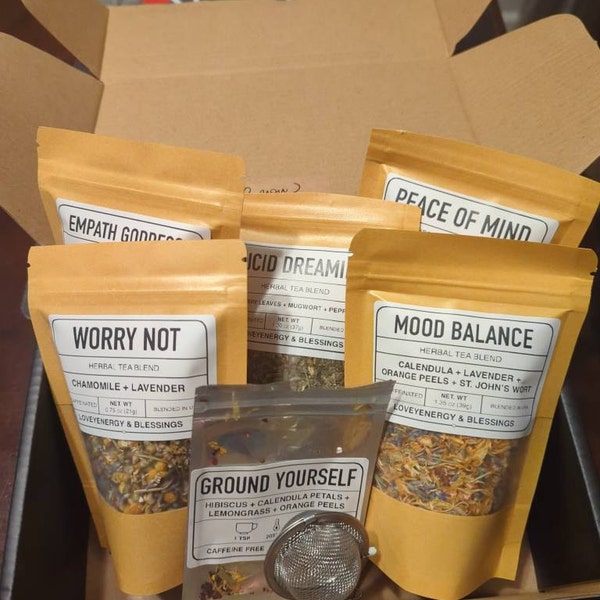 Loose Leaf TEA Starter KIT - Organic Tea Gift Set - Tea Gift BOX Ready ...