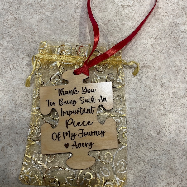 Puzzle Piece Ornament, Personalized Christmas Ornament Keepsake ...