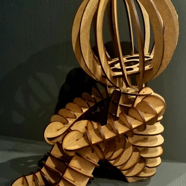 Sitting Human Figure Lamp Shade: Laser Cut Files DXF, SVG - Etsy