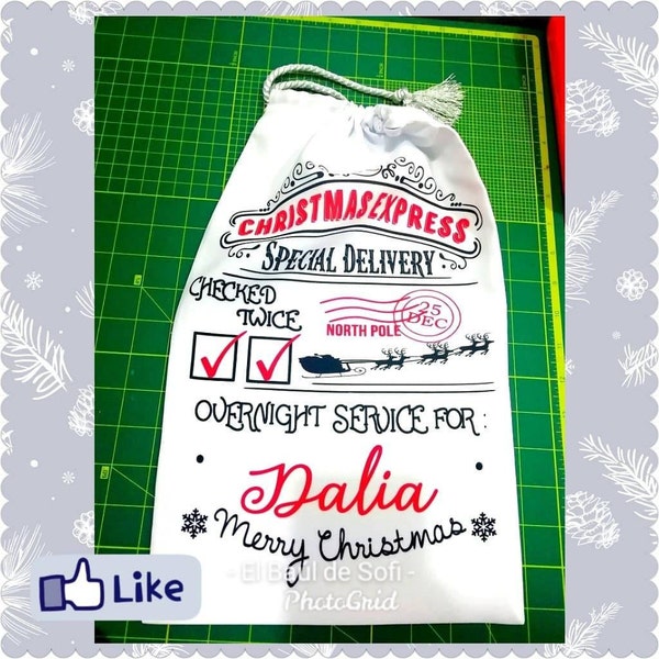 Christmas Express Santa Sack Svg Christmas Bag Svg Santa Sack Svg ...
