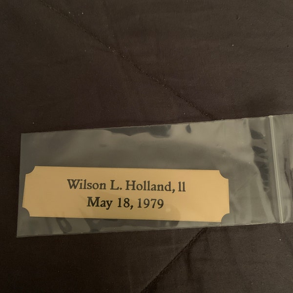 Laser Engraved 4" X 1" Gold Plate W/notched Corners and Adhesive ...