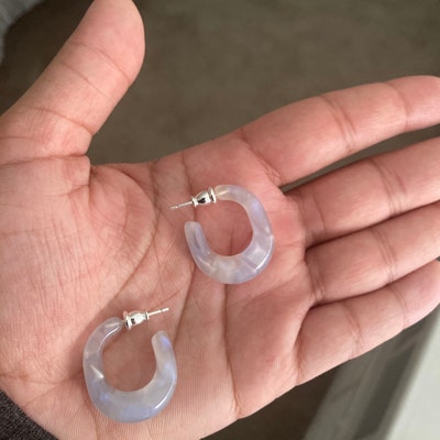 Juicy Hoops in Stained Glass Thick Chunky Red Blue Yellow Glass Hoop ...