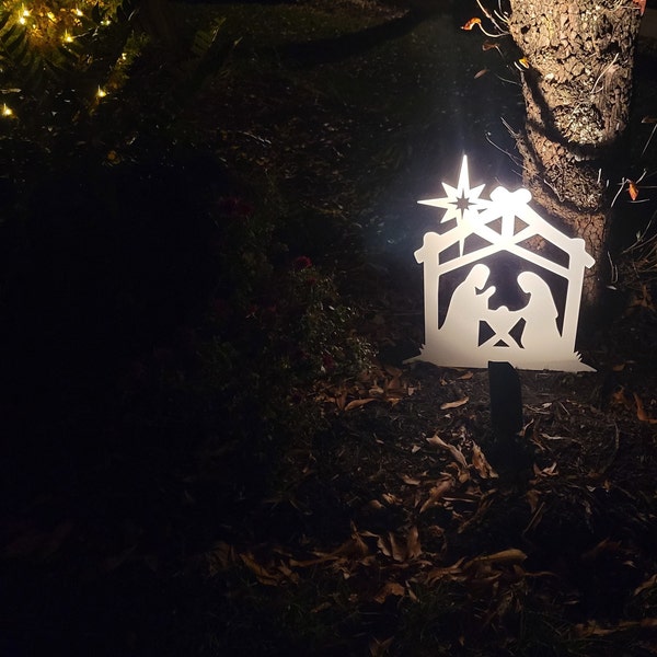 Nativity Metal Yard Sign, Nativity Set, Nativity Scene, Manger Scene ...