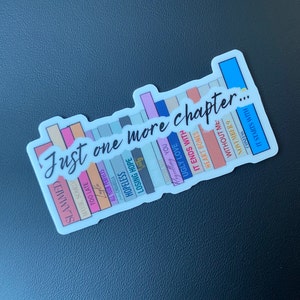 Just One More Chapter Sticker, Book Shelfie, Coho Thing Sticker, Book ...