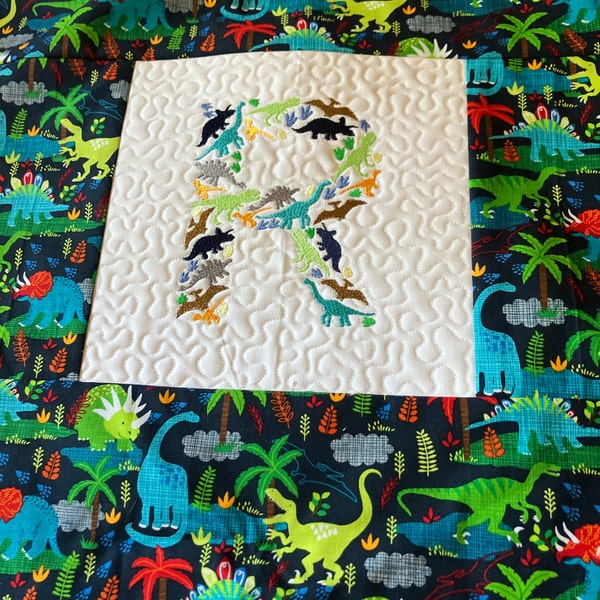 R Dinosaur Embroidery Design | Dinosaur Alphabet, Dinosaur Embroidery ...