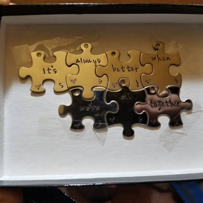 Personalized Keychain Couples Keychains, Better Together, Puzzle ...