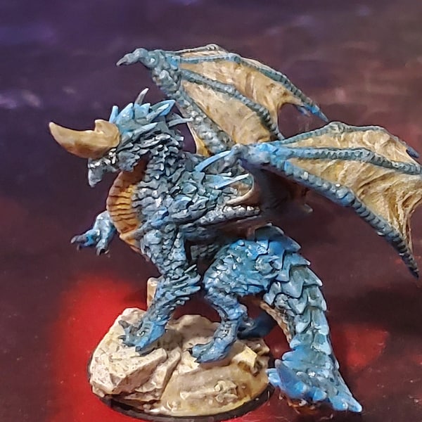 Chromatic Blue Dragon Miniature - Rescale Miniatures - Dnd Miniatures ...