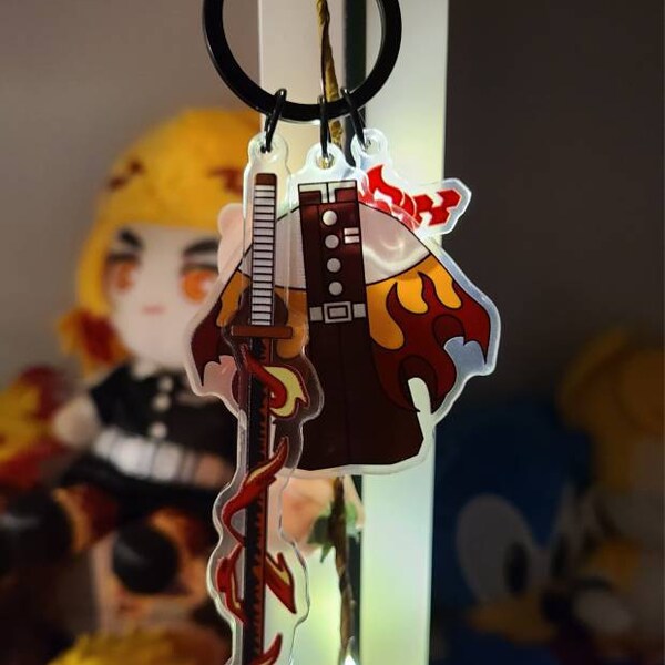 Japanese Anime Character Acrylic Keychain - Etsy