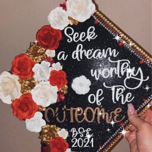 Graduation Flower Crown Graduation Cap Topper the End is Often | Etsy