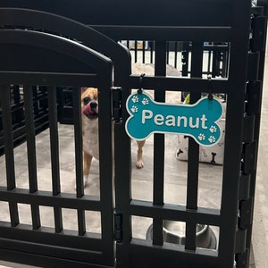 Personalized Dog Crate Sign, Custom Kennel Nameplate, Toy Box Sign ...