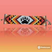 Bear Paw Forest Native Brick Stitch Earrings Pattern PDF Instant ...