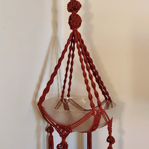 Macrame Pot Hangers Patterns, 1970s Vintage , Free Sampler,pdf Instant ...