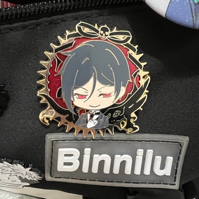 Black Butler Hard Enamel Pins Kuroshitsuji Ciel Sebastian Grell ...