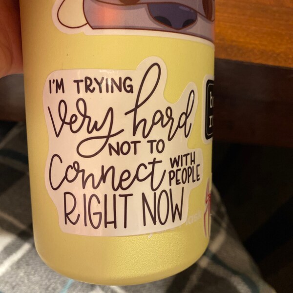 I'm Trying Very Hard to Connect Right Now Sticker, Gift - Etsy