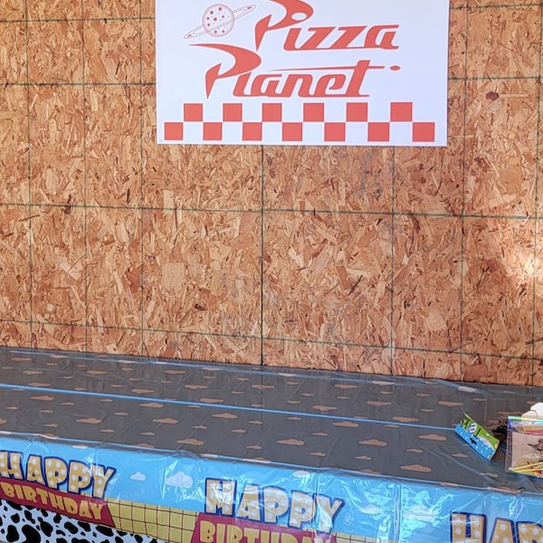 Pizza Planet Sign for Birthday Party Digital Download Kit - Three Pizza ...