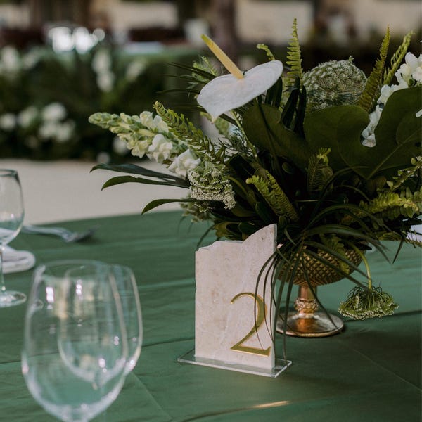 3D Marble Stone Table Numbers | Wedding Unique Signage | Custom Layered ...