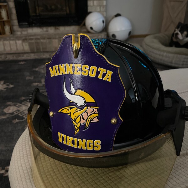 CUSTOM LEATHER Shield Front Patch Plaque Custom Made Leather Fireman ...