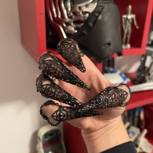 Hand Armor Finger Claws Goth Halloween Gift Claw Rings - Etsy