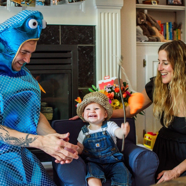 Baby Fishing Fisherman Hat W/fish - Newborn Fishing Hat - Fisherman Hat ...