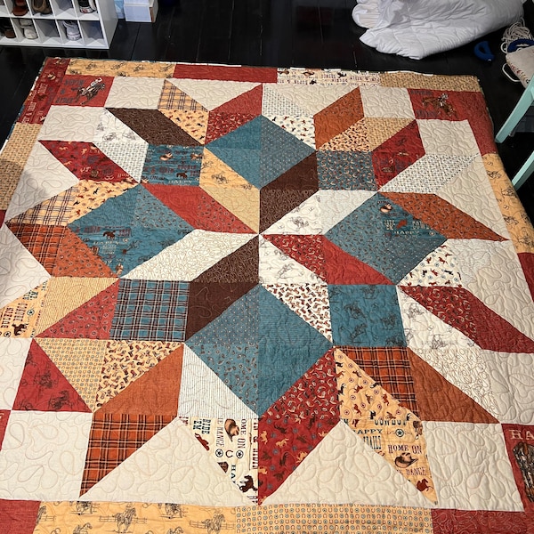 Digital PDF Quilt Block Pattern|carpenter's Star Quilt Block Pattern ...