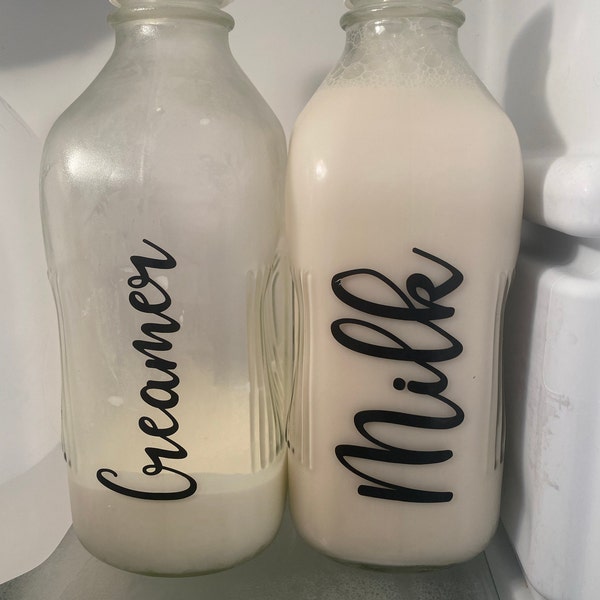 Coffee Creamer Jar Label / Kitchen Creamer Jar Vinyl Decal, Kitchen Jar ...