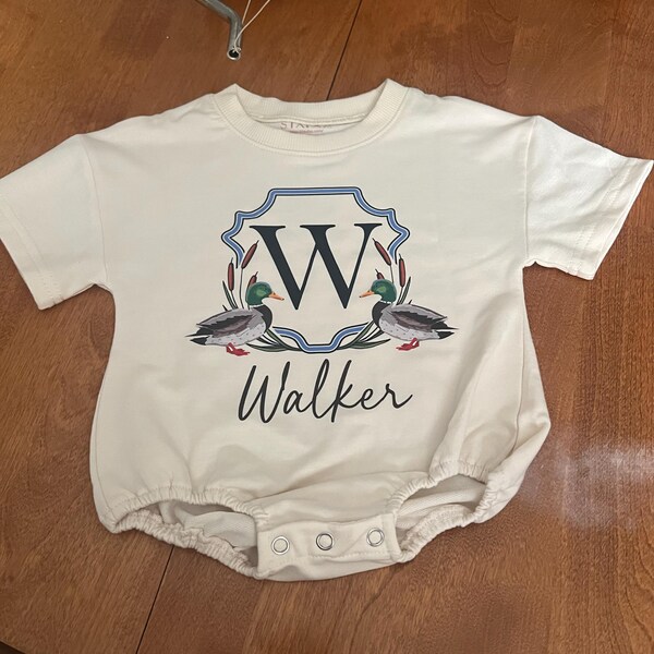Custom Mallard Ducks Romper, Duckling Baby Bodysuit, Daddy's Hunting ...