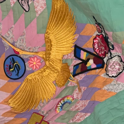 Sticker Chenille Embroidered Colorful Patch Adhesive Letter Patches ...