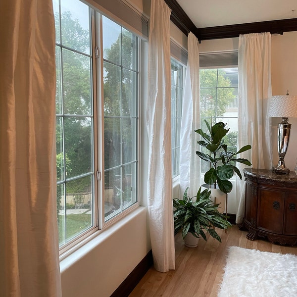 Silk Window Treatments, Silk Curtain Panels, Silk Drapes, Drapery, Raw ...