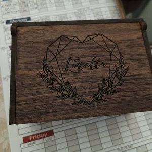 Love Letter Box Valentines Day Gift Box Personalized Small Wooden ...