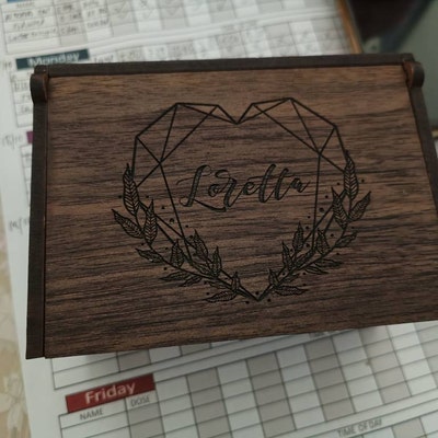Love Letter Box Valentines Day Gift Box Personalized Small Wooden ...