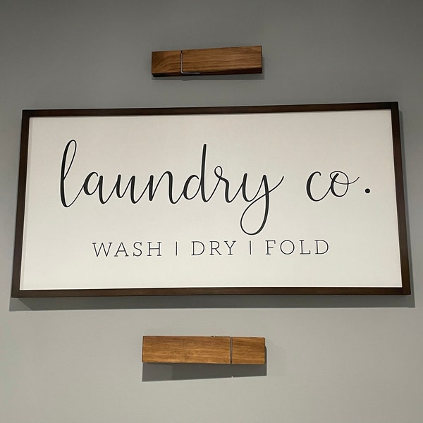 Laundry Sign | Laundry Co. Sign | Wash Dry Fold Sign | Laundry Room ...