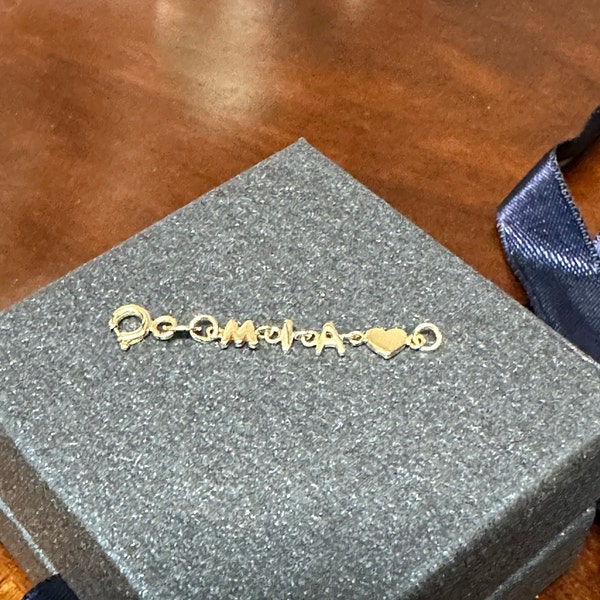 14K 18K Solid Gold Personalized Bracelet Necklace Extender, Removable ...