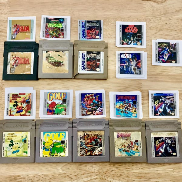 Super Famicom Cartridge Game Replacement Labels. Replace Your Game ...