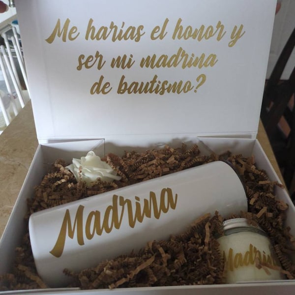 Madrina Proposal Box in Spanish Quieres Ser Mi Madrina De Bautizo ...