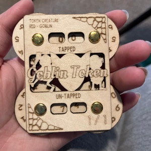 Dual 0-99 Sliver Token Counter Mtg Wood Proxy, Counts Tapped and Un ...