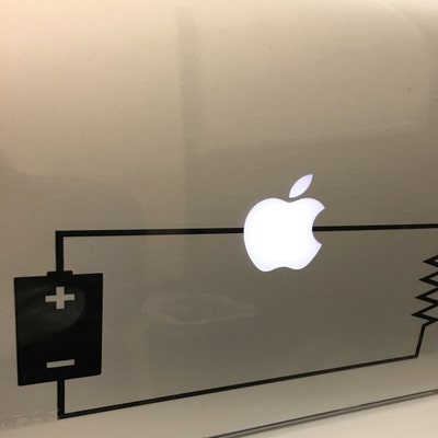 Circuit Mac Apple Logo Cover Laptop Vinyl Decal Sticker - Etsy