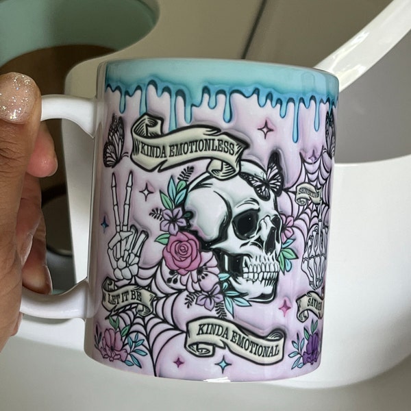3D Kinda Emotional Kinda Emotionless Inflated Mug Wrap Sublimation ...