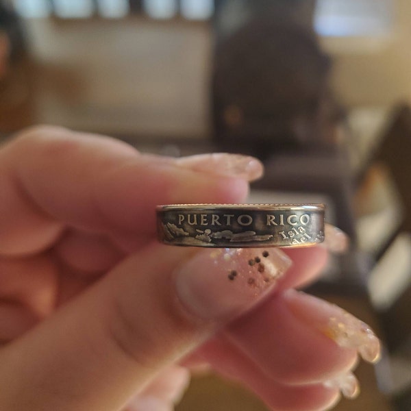 Puerto Rico Coin Ring - Etsy