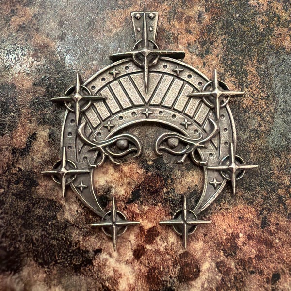 Brass Pendant Fantasy Selune Symbol - Etsy